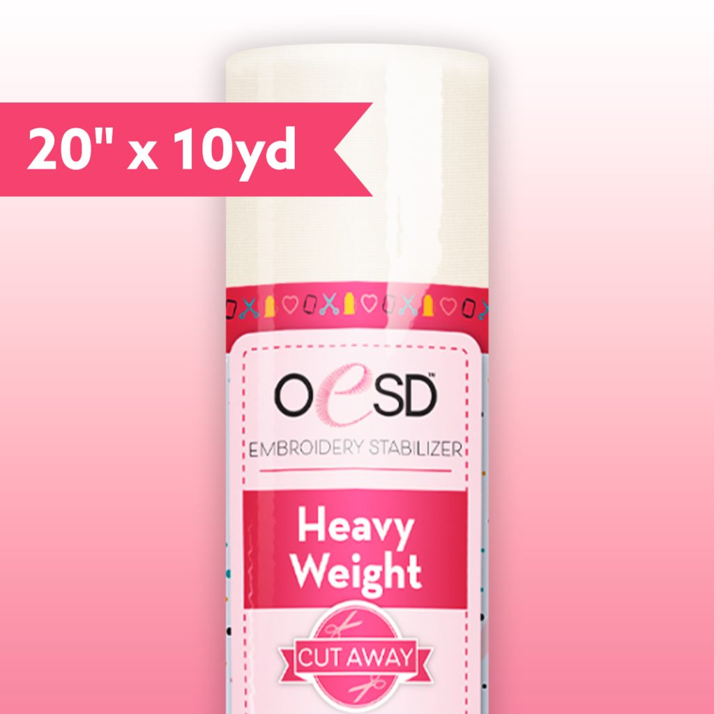 OESD CutAway Heavy Weight White 20″ x 10yd - The Sewing Machine Shop