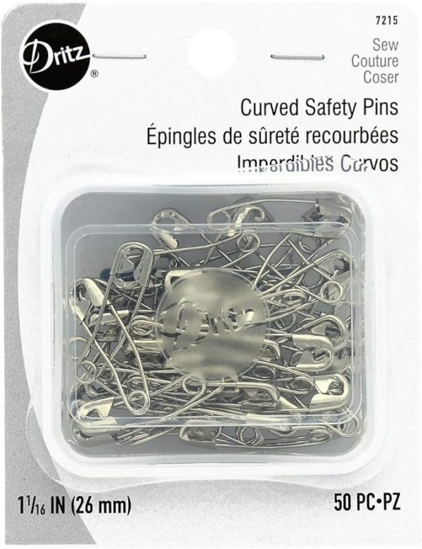 Dritz Curved Safety Pins 50ct - The Sewing Machine Shop
